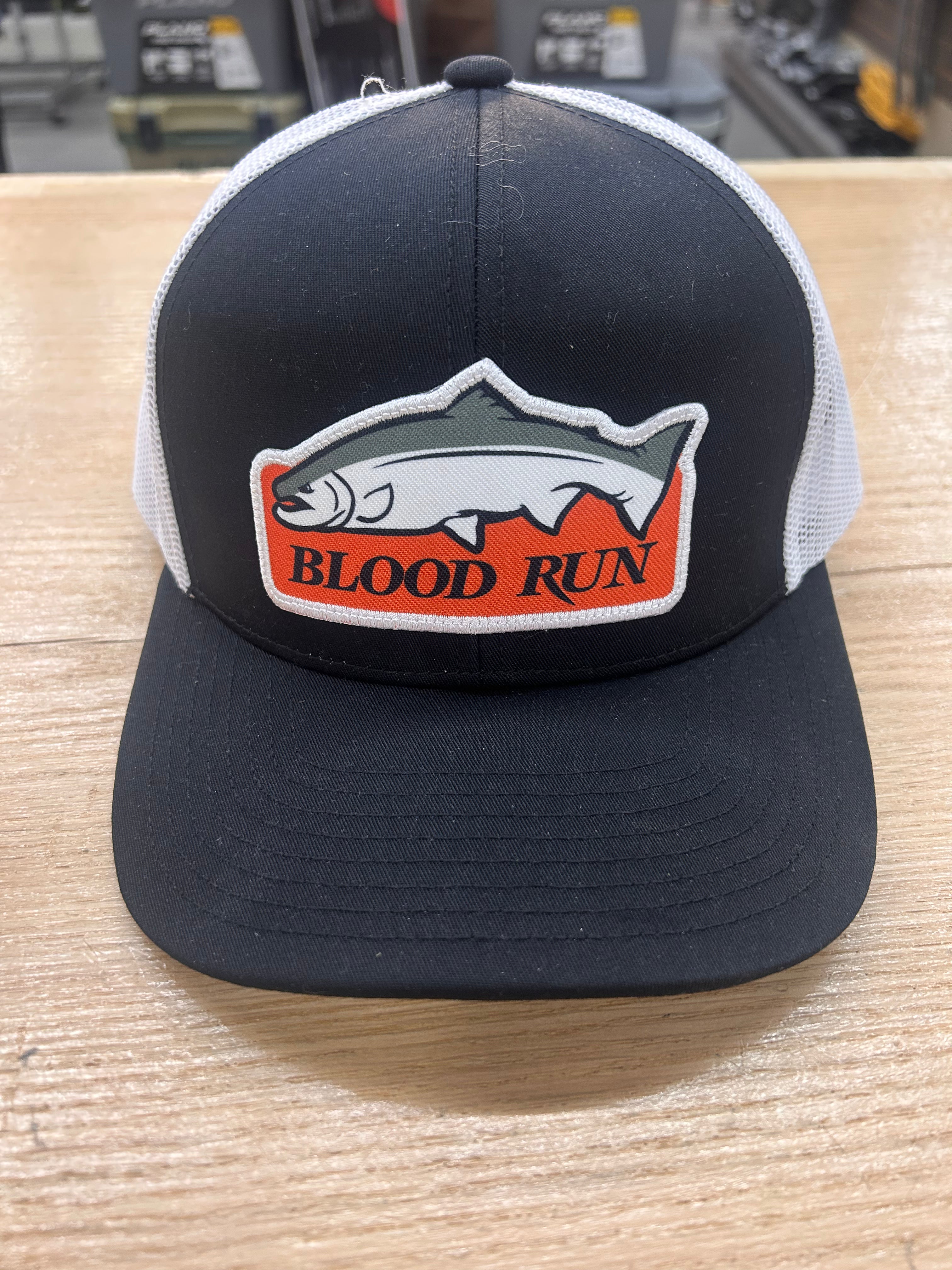 Blood run black/white SnapBack trucker hat – Hardcore Outfitters
